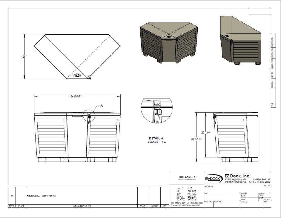 Corner dockbox – EZ-Dock drijvende steigers en opvaar systemen